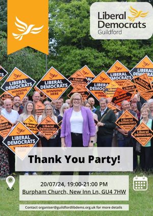 GE Thank You Party - Liberal Democrats - Tickets