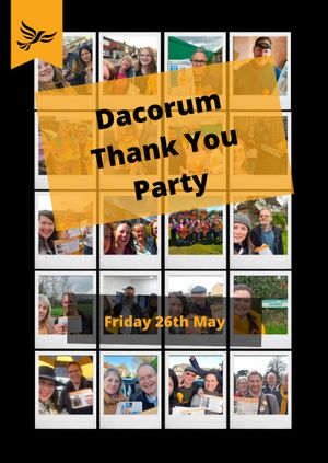 Dacorum LibDem Thank You Party - Liberal Democrats - Tickets